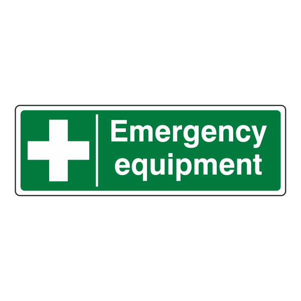 Emergency Equipment Sign (Landscape)